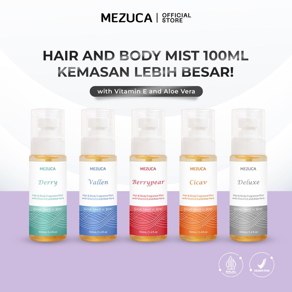 Jual Parfum Hair & Body Mist MEZUCA with Vitamin E and Aloe Vera 100mL ...