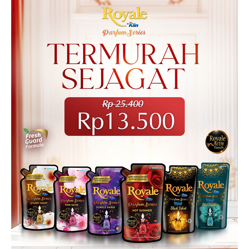Jual Royale Softener Parfum Series Pouch Refill 720mL/650mL- Soklin ...