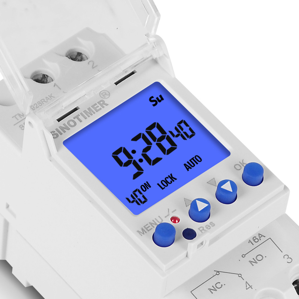 Jual Din Rail Digital 7 Days Programmable Time Switch Relay Industrial ...