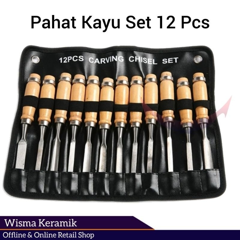 Jual Pahat kayu set 12 pcs, Wood Carving Chisel set | Shopee Indonesia