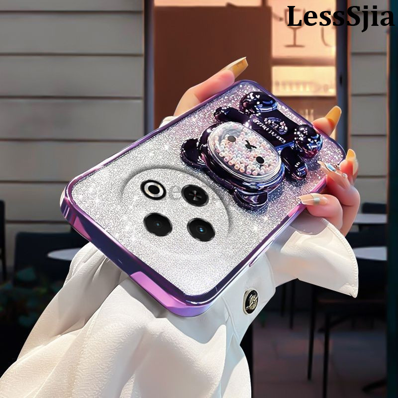 Jual Phone cover Tecno Spark 30C Back case with Gradient 3D Bear ...