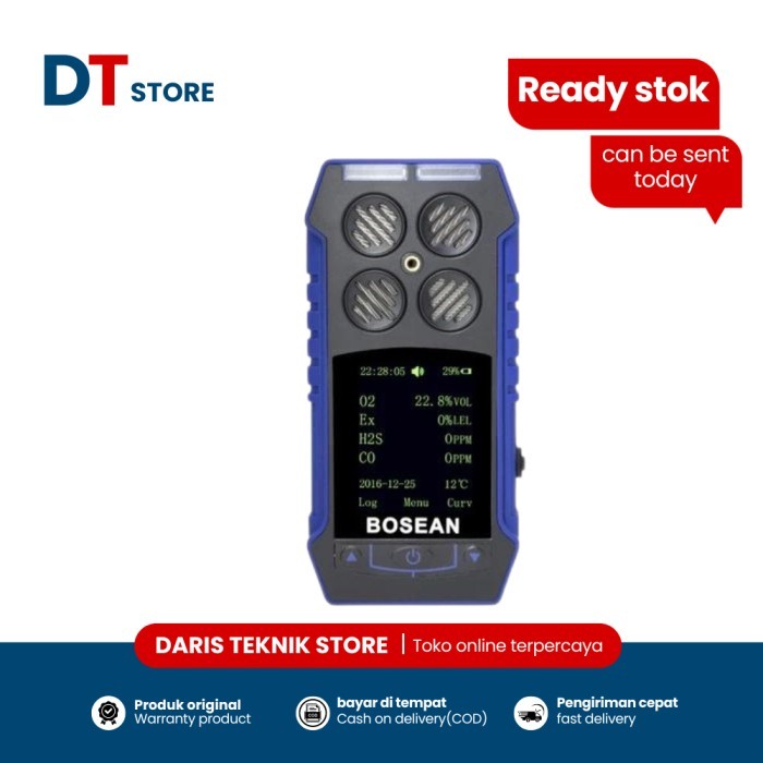 Jual Gas Detector BH4S 4 in 1 O2 CO H2S LEL BOSEAN Monitor BH-4S ...