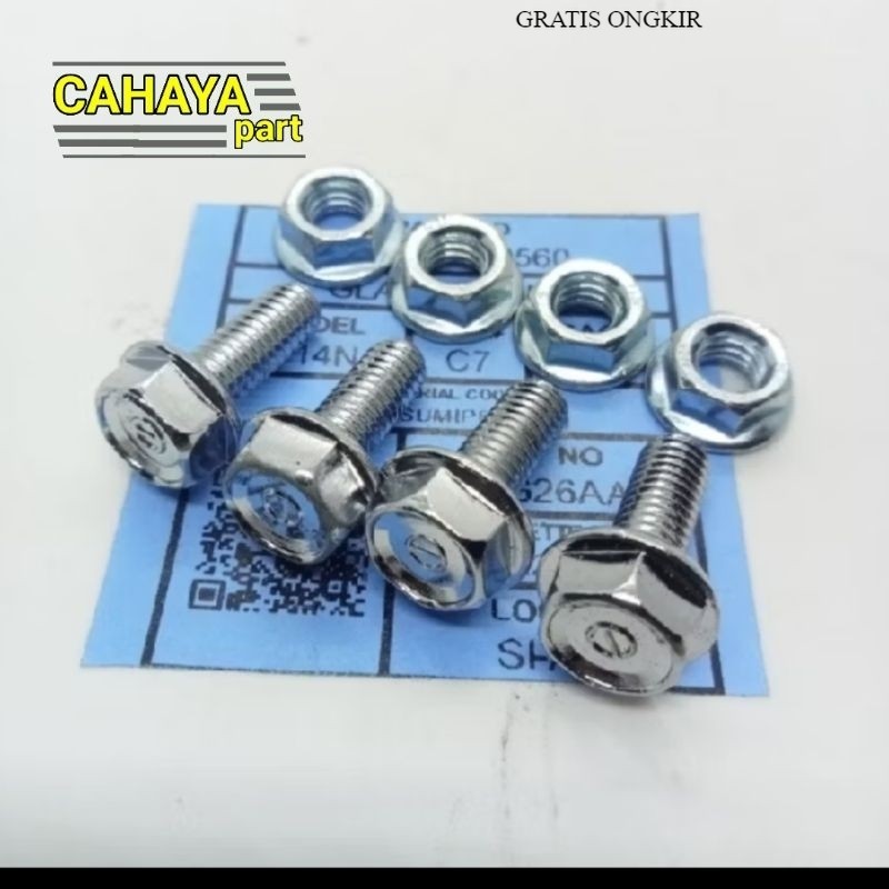 Jual 1set Baut Set Mur m6 Baut 10 panjang 20mm original new | Shopee ...