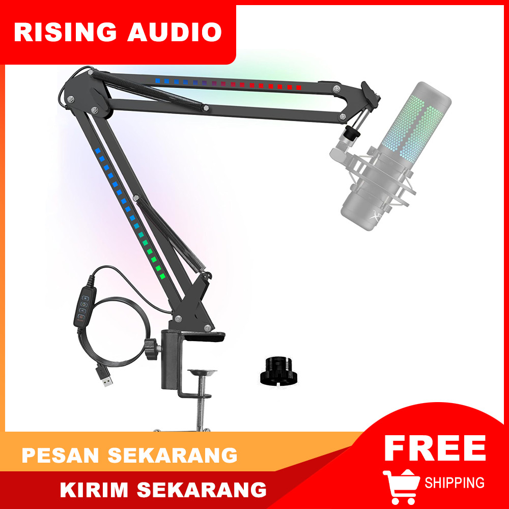 Jual RISING AUDIO Arm Stand RGB-35 Suspensi Mikrofon Stand mic Jepit ...
