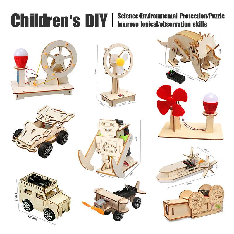 Jual Mainan Edukasi Diy Robot Car Rakitan Generator Bohlam Kayu Untuk ...