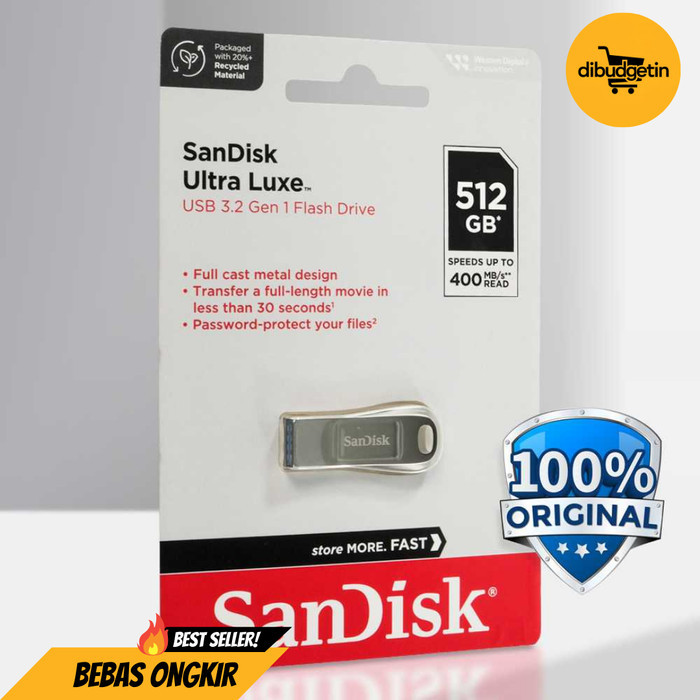 Jual SanDisk Ultra Luxe Flashdisk 32GB 64GB 512GB USB 3.2 Gen 1 ...