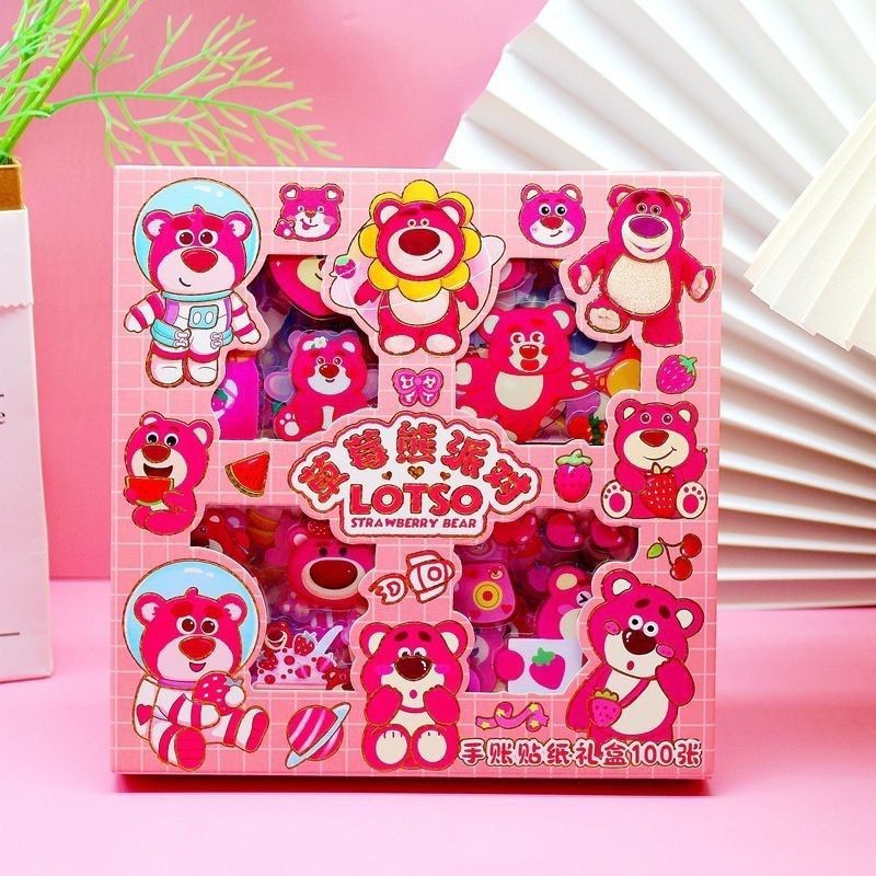 Jual STIKER LOTSO ISI 100 LEMBAR STIKER LOTSO BERUANG PINK BY BARANG ...