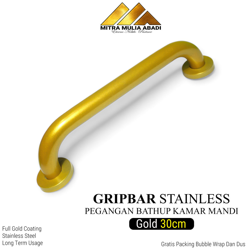 Jual Handle Kamar Mandi Pegangan Bathub 30cm Gold I Gagang Bar Kamar ...