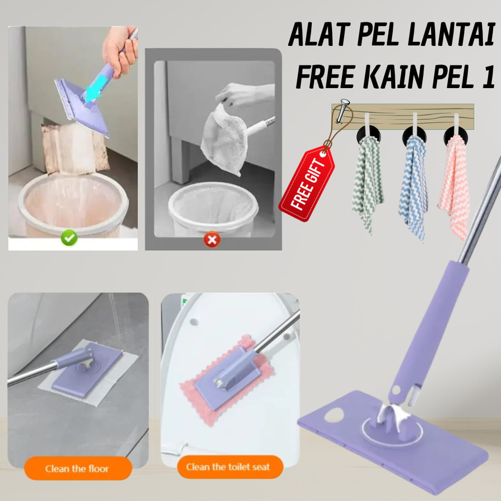Jual Alat Tongkat Pel Refill Disposable Tissue Kering Basah Alat Pel ...