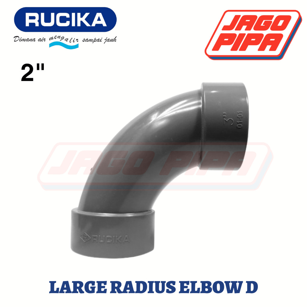 Jual Rucika Long Elbow D 2 inch / Large Radius Elbow Knee Panjang 90 Derajat 2" Fitting PVC ...