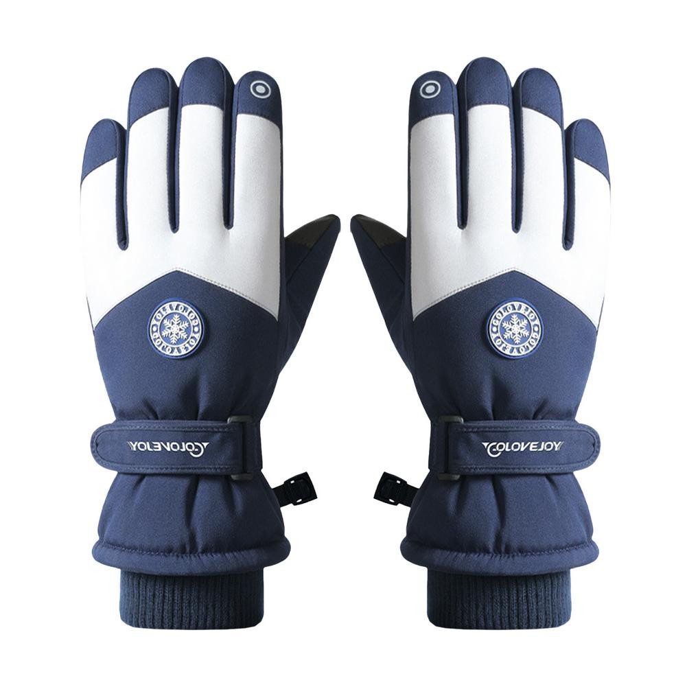 Jual Couple Warm Ski Gloves Men Women Winter Fleece Windproof Snowboard ...