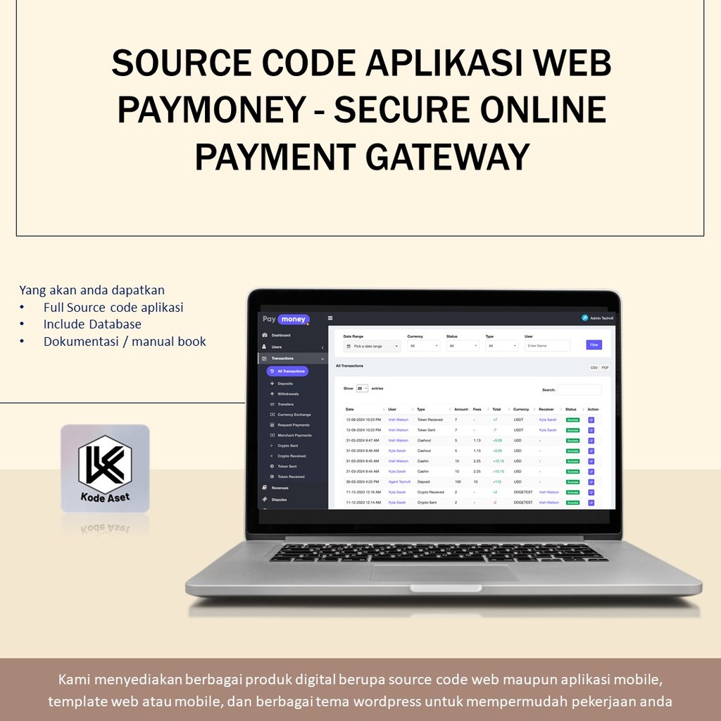 Jual SOURCE CODE APLIKASI WEB PAYMONEY - SECURE ONLINE PAYMENT GATEWAY | Shopee Indonesia