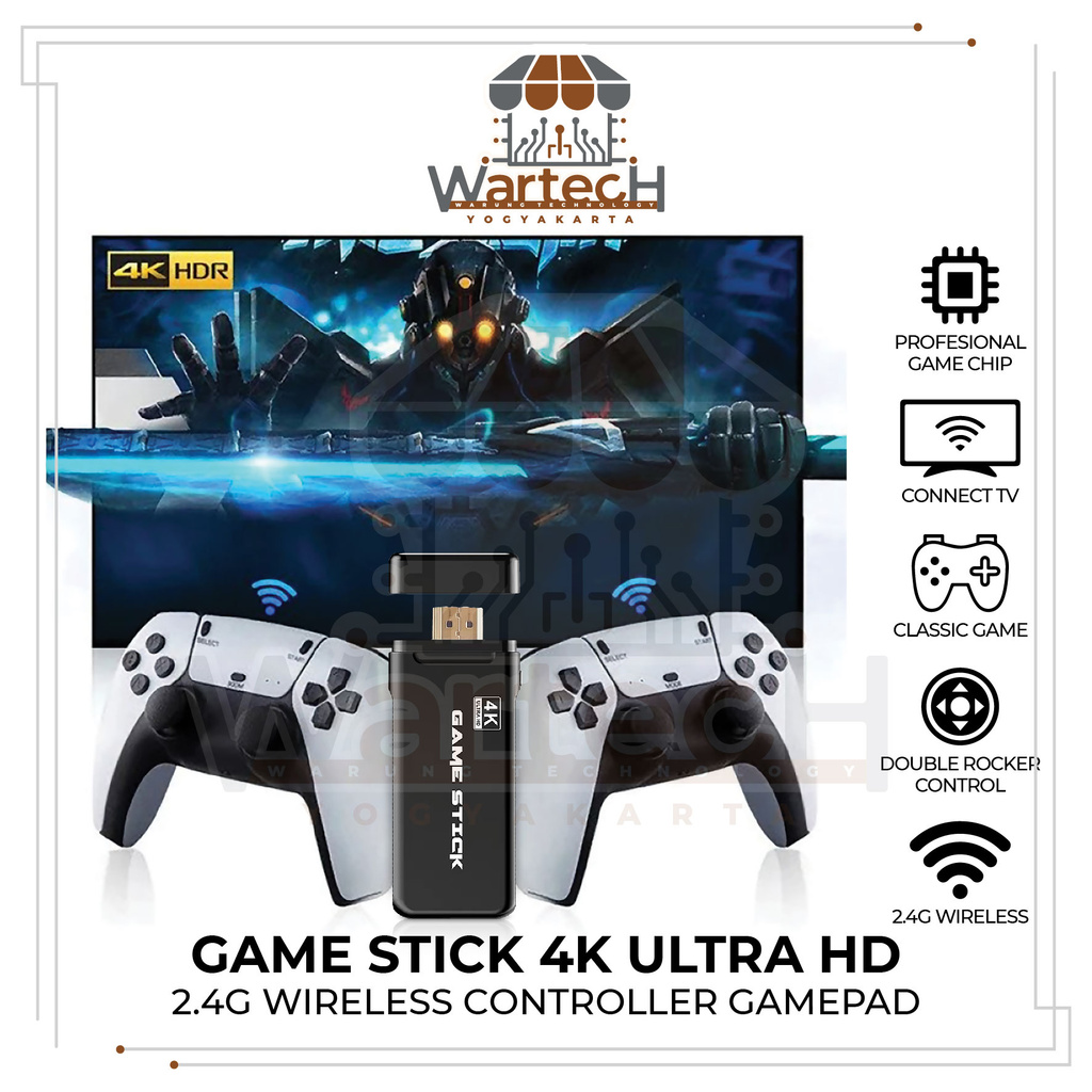 Jual Console Game Stick 4K UltraHD M8 Pro, 20.000 Games Portable HDMI 2.4GHz Wireless Controller ...