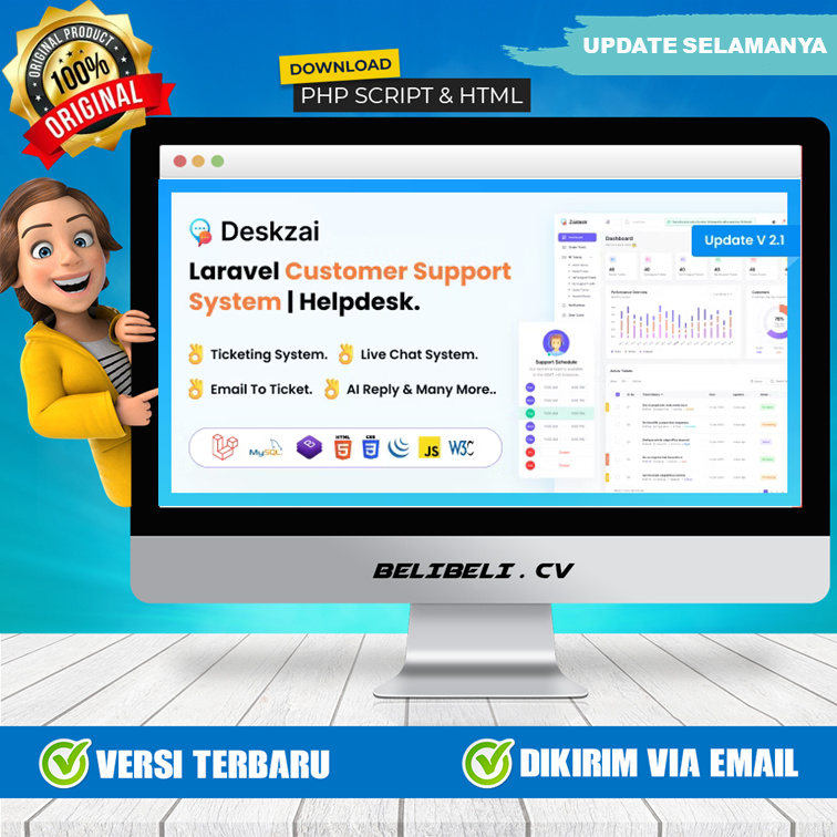 Jual [ Bootstrap 5 ] Desk zai - Customer Support System | Helpdesk ...