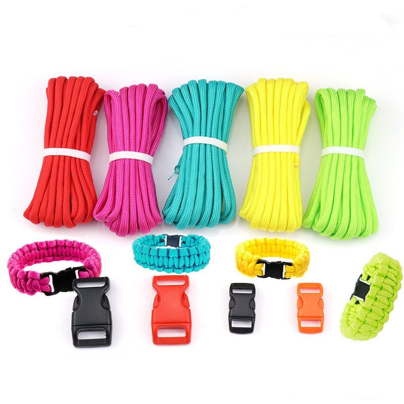 Jual 3m*5pcs Paracord Bracelet DIY Set With Buckles,Survival Paracord ...