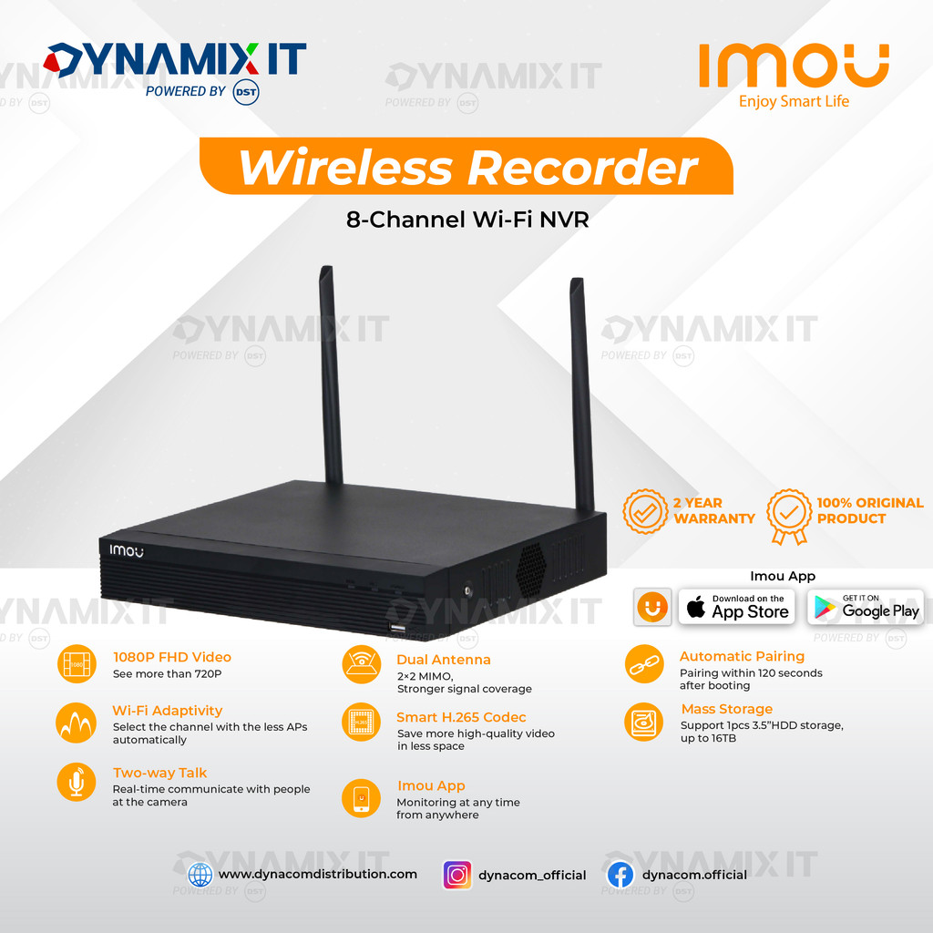 Jual CCTV Dahua IMOU Wireless Recorder NVR 8 Channel 1080p ONVIF ...