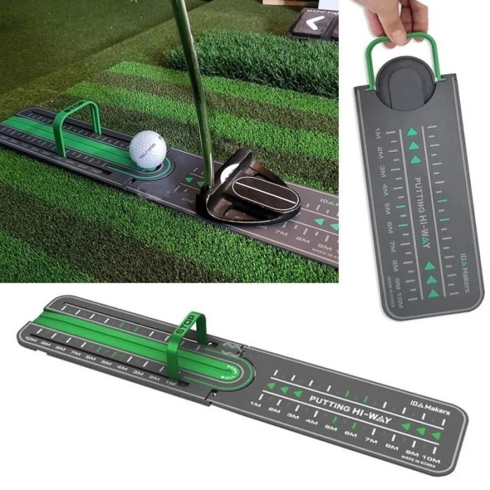 Jual Golf Training Putter Precision Distance Drill Control Track Mat ...