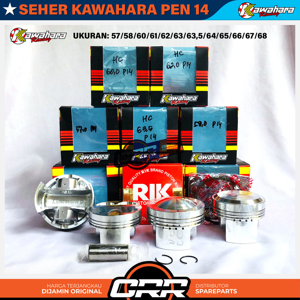 Jual Piston Seher Kawahara Pen 14 Ukuran 57/58/58,5/59/60/61/62/63/63,5/64/65/66/67/68 Seher Kit ...