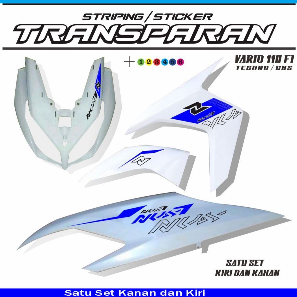 Jual VARIASI STRIPING TRANSFARAN VARIASI MOTOR VARIO CBS / TECHNO 110 ...