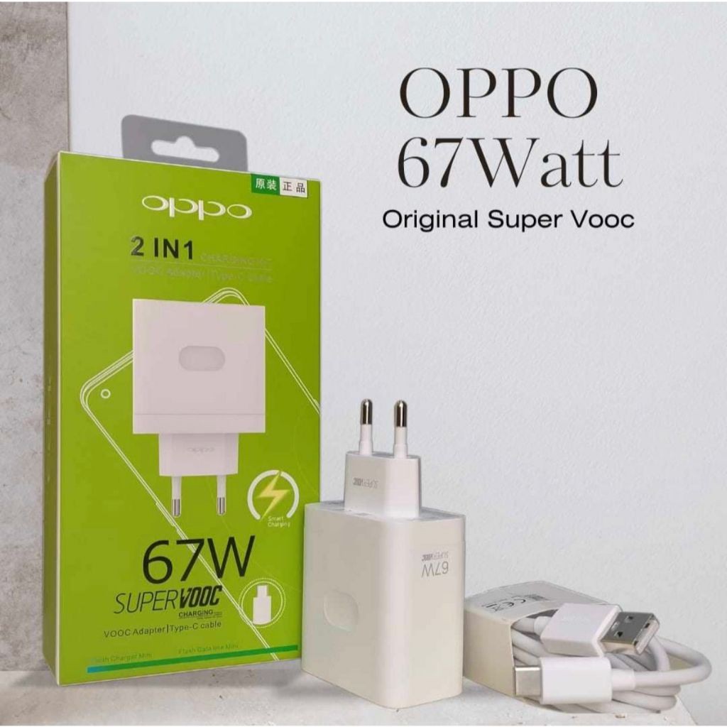 Jual CHARGER CASAN OPPO 67W TIPE C ORI 100% SUPERVOOC 2IN1 CHARGING KIT ...