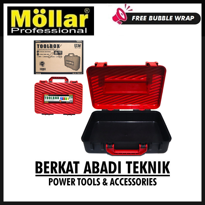 Jual MOLLAR Tool Box Plastic 16 Inch Merah Kit Toolbox Toolkit Kotak ...