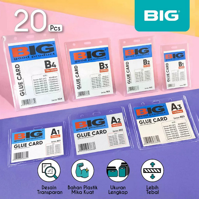 Jual 20 Pcs BIG ID Card Mika Card Ukuran A1 A2 A3 B1 B2 B3 B4 / 1 PACK ...