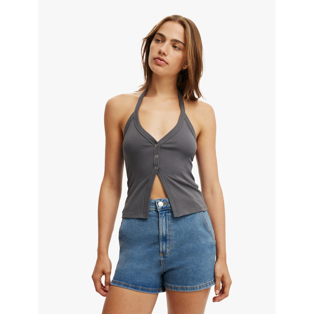 Jual COTTON ON - BAWAHAN - HIGH RISE CLASSIC STRETCH DENIM SHORT ...