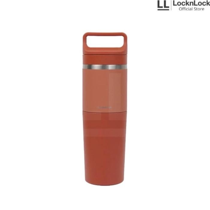 Jual READY lock n lock slo 2in1 tumbler mug hot n cool 600ml - brown ...