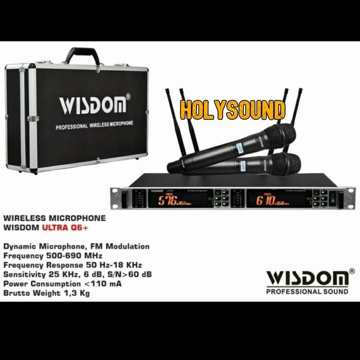 Jual Mic Wireless Wisdom Ultra Q6+ Original Microphone Wisdom Q6 ...