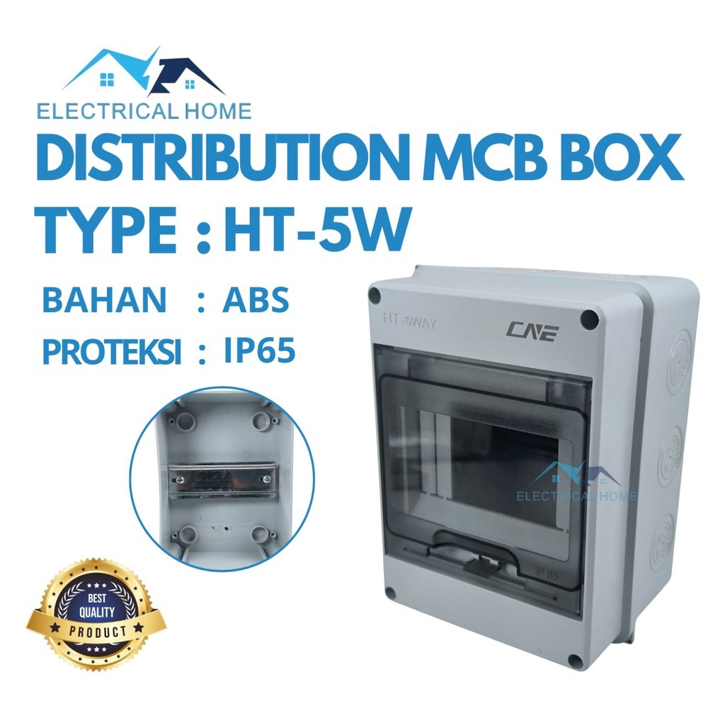Jual DISTRIBUTION MCB BOX TYPE HT-5W WATERPROOF IP65 BEST QUALITY ...