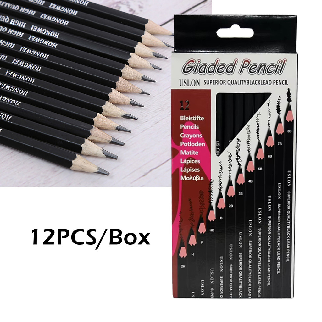 Jual 12PCS/Box Pensil Gambar Sketsa, pensil buat gambar sketsa, Pensil ...