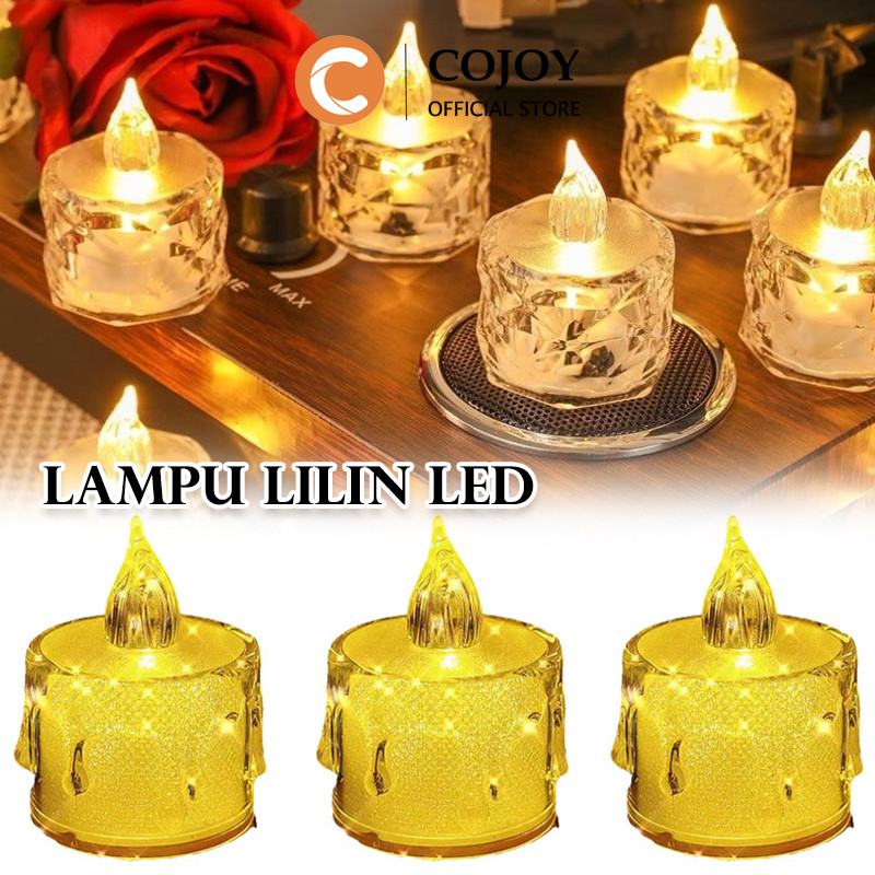 Jual Lampu Lilin LED Transparant/Lilin LED Transparan Motif Meleleh ...