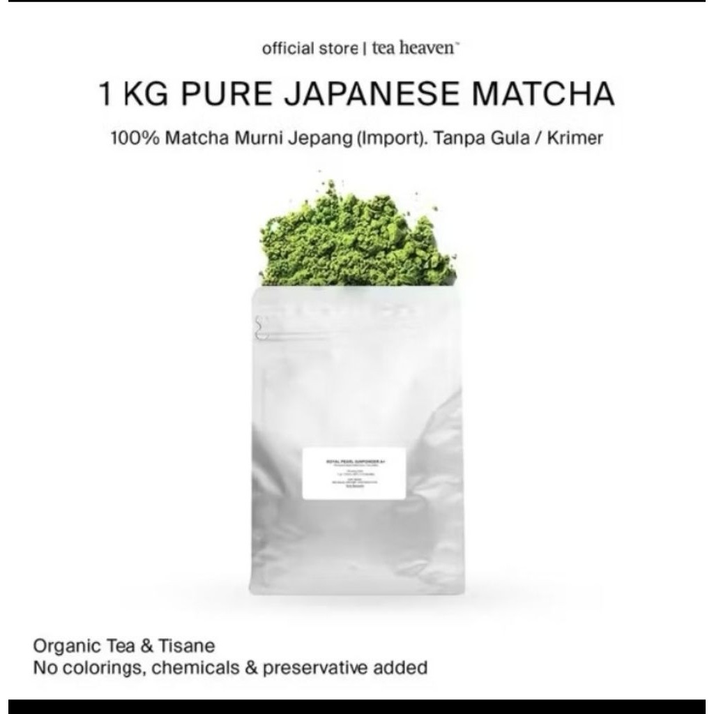 Jual pure matcha powder 1 kg-tea heaven pure japanese-matcha jepang ...
