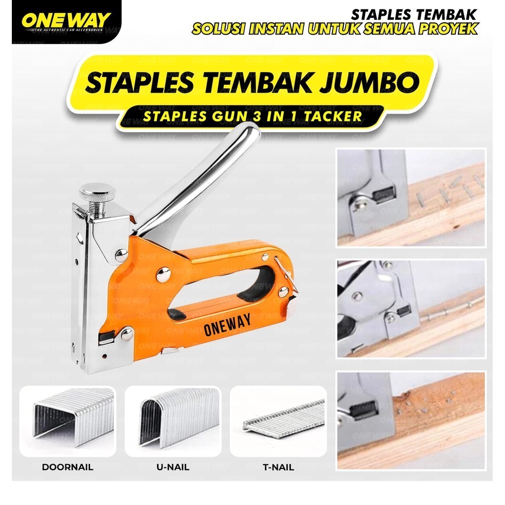 Jual Staples Tembak 3in1 – Staple Gun Tacker Universal Bisa 3 Jenis ...