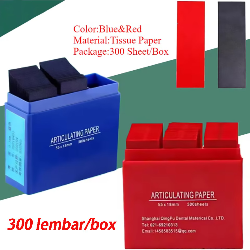 Jual 300Sheet/Box Dental Articulating Paper Double-Sided Bite Paper ...