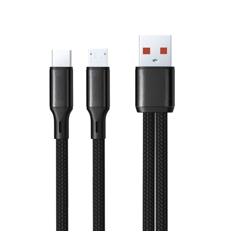 Jual 3X 6A Fast Charging Dual Port Type-C Splitter Charging Cable ...