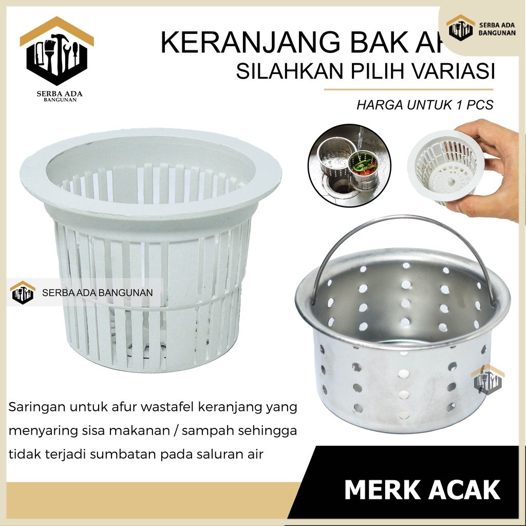 Jual SARINGAN AFUR PVC & STAINLESS SUS 304 / KERANJANG BAK CUCI PIRING ...