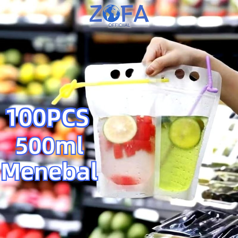 Jual 100Buah/Set Standing Pouch Untuk Minuman Multifungsi Pouch ...