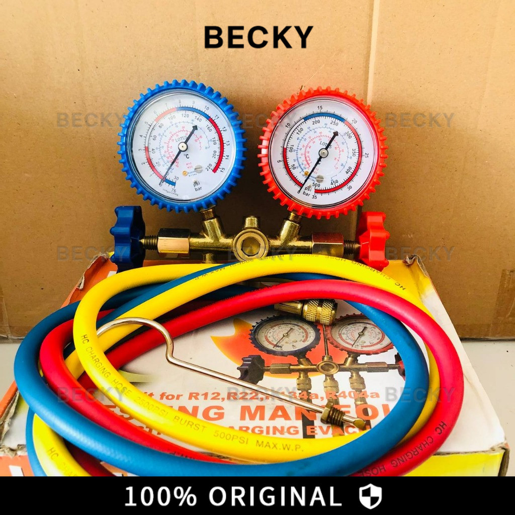 Jual Testing Manifold AC Double Multi R22 R134A R410A R32 | Shopee ...
