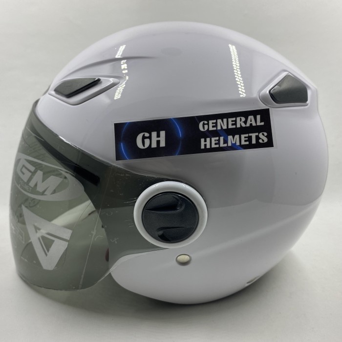 Jual HELM GM VENUS HIJAB SOLID WHITE PUTIH SINGLE VISOR KACA SMOKE ...