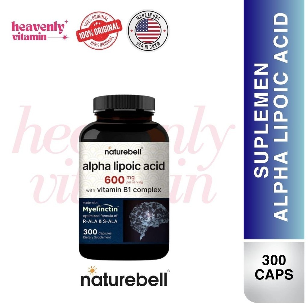 Jual Naturebell Alpha Lipoic Acid 600mg, 300 Capsules with B1 Complex R ...
