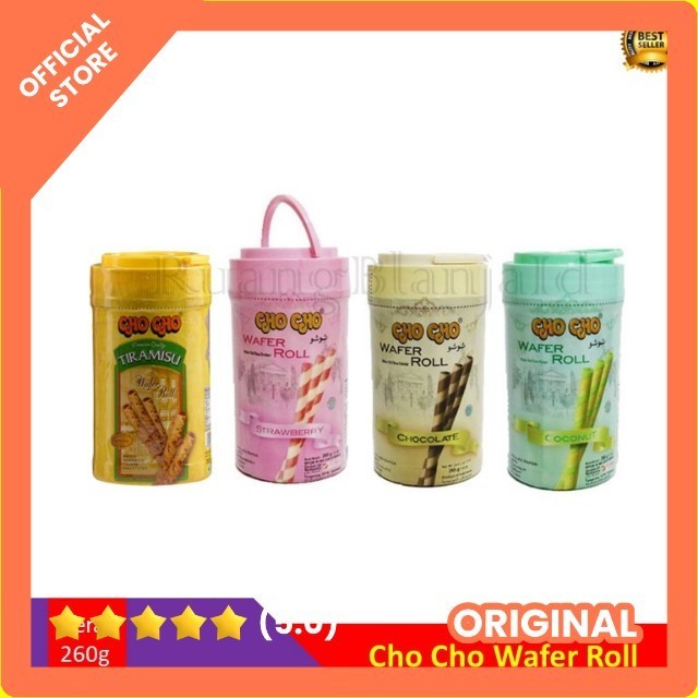 Jual cho cho wafer roll astor stick 260gr chocho rasa cokelat ...