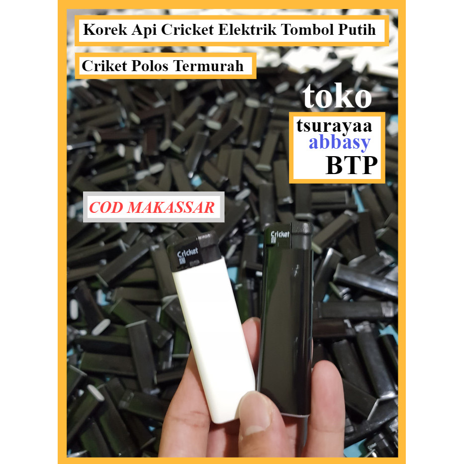 Jual Korek Api Cricket Elektrik Tombol Putih - COD MKS - Korek Api ...