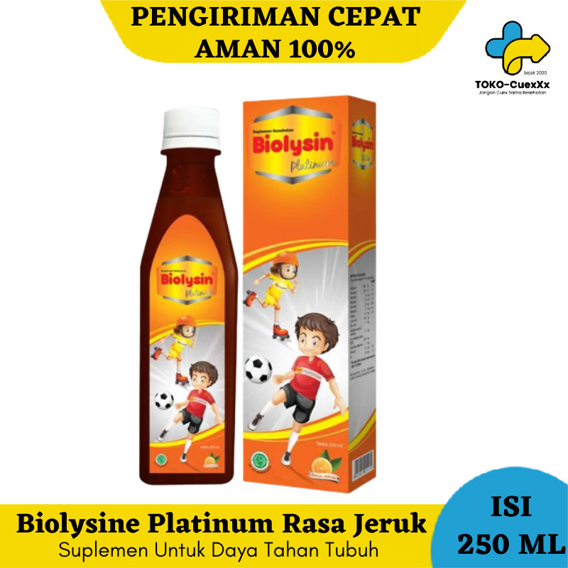 Jual Biolysin Platinum 250ml Suplemen Multivitamin Anak Daya Tahan ...