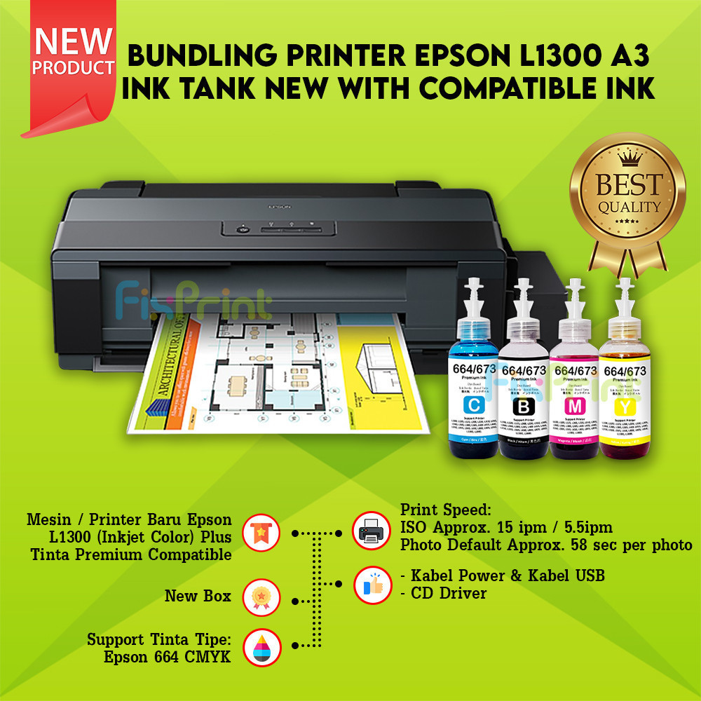 Jual Printer EcoTank L1300 / L11050 Epson L11050 / L1300 A3+ Wireless ...