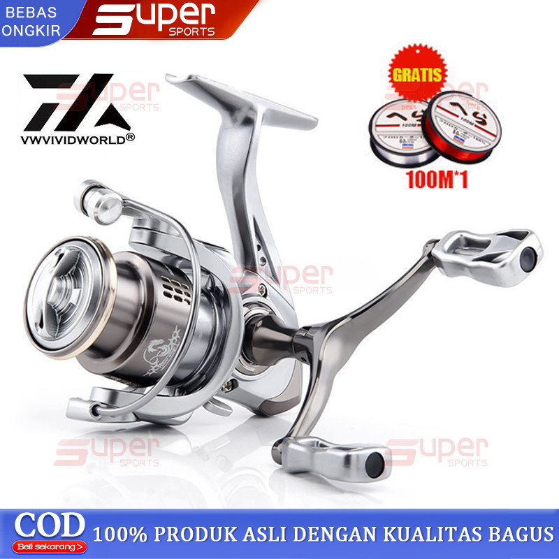 Jual 【Gratis pancing 100m】Reel Pancing Putar Logam Penuh, Joran Pancing ...