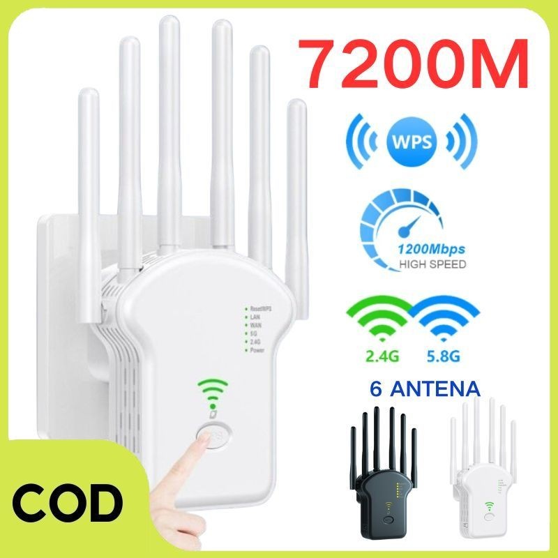 Jual 【COD】300Mbps 2.4G Dan 5G Sinyal WIFFI Repeater Wireless Wifi Repeater 300 Mbps Jarak Jauh ...