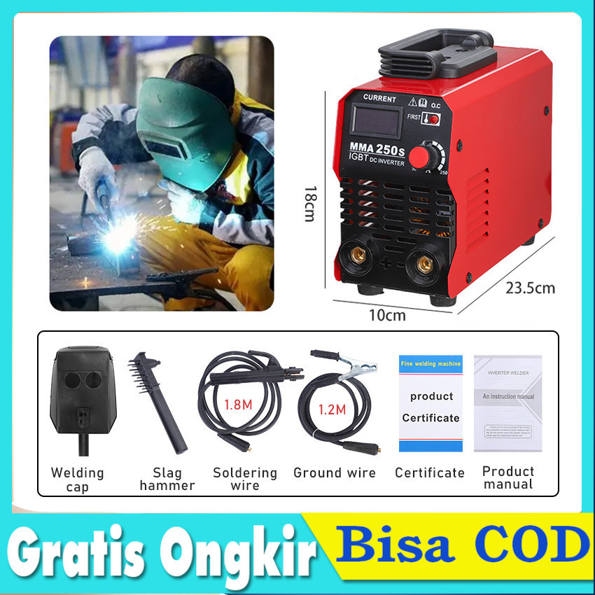 Jual Mesin Las mig Listrik trafo las welding inverter Las Tanpa Gas Travo Inverter MMA-250 Mesin ...