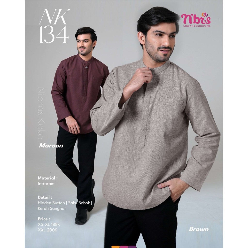 Jual Galeri Ai/ Baju Kemeja Koko Pria Lengan Panjang Series Nk 134 by Nibras / Busana Muslim ...