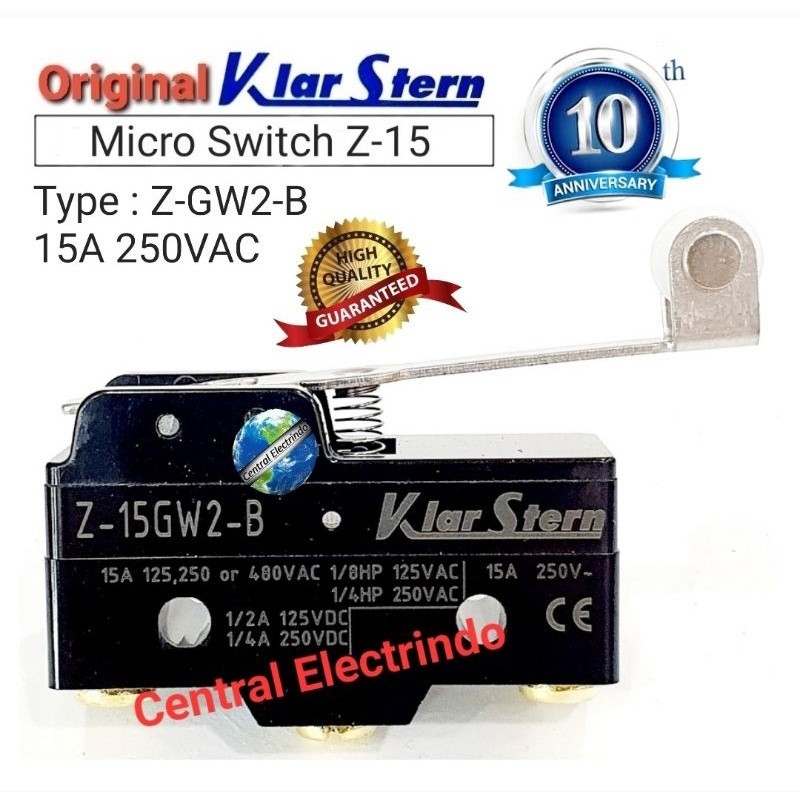 Jual Limit Switch Micro Switch KLARSTERN Z-15GW2-B 15A 250VAC High Quality. | Shopee Indonesia